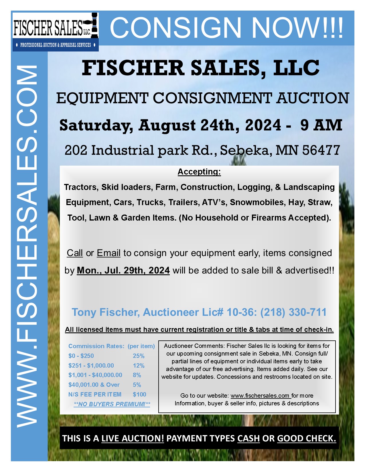 Annual Fall Equipment Consignment Auction